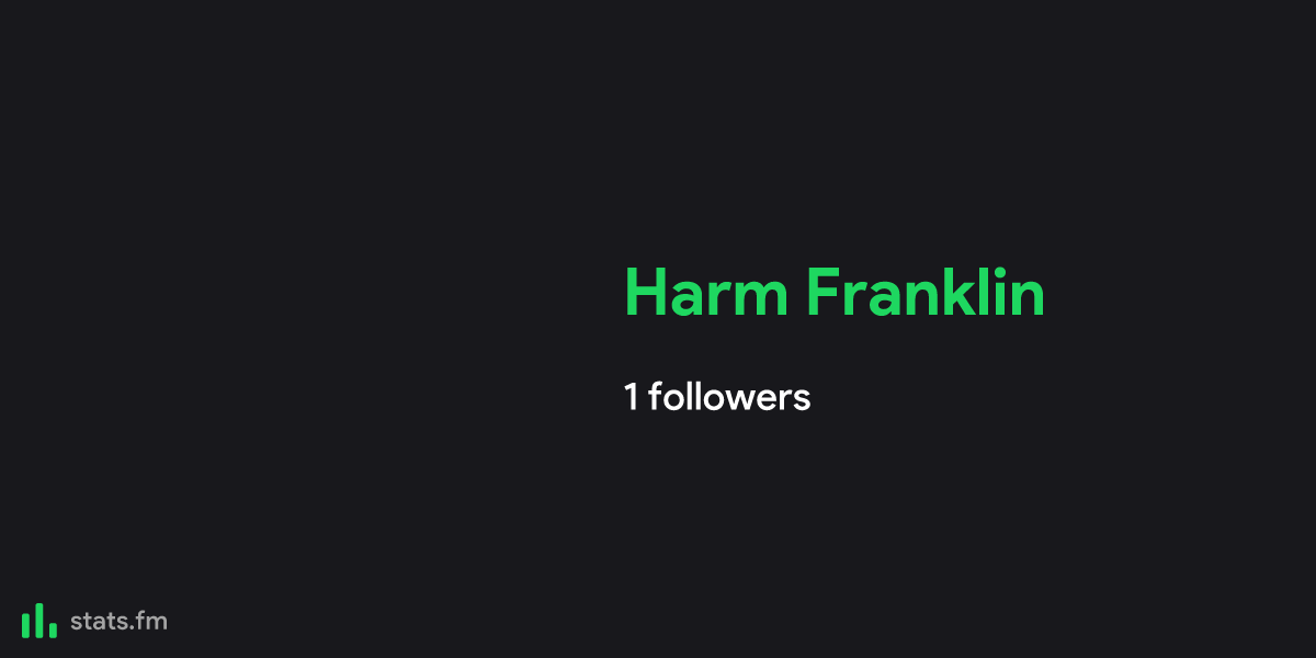 Harm Franklin music, stats and more | stats.fm